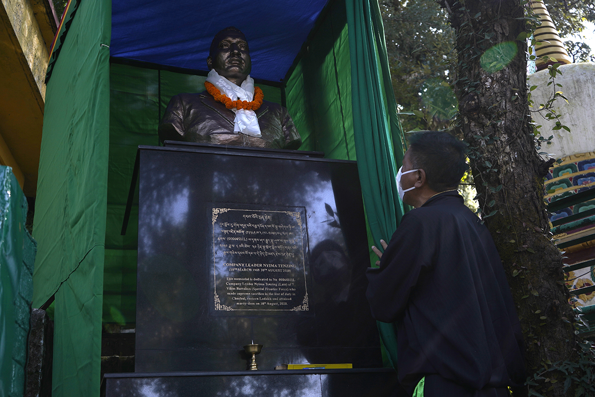 Sikyong inaugurates memorial bust of martyr and Tibetan soldier Nyima ...
