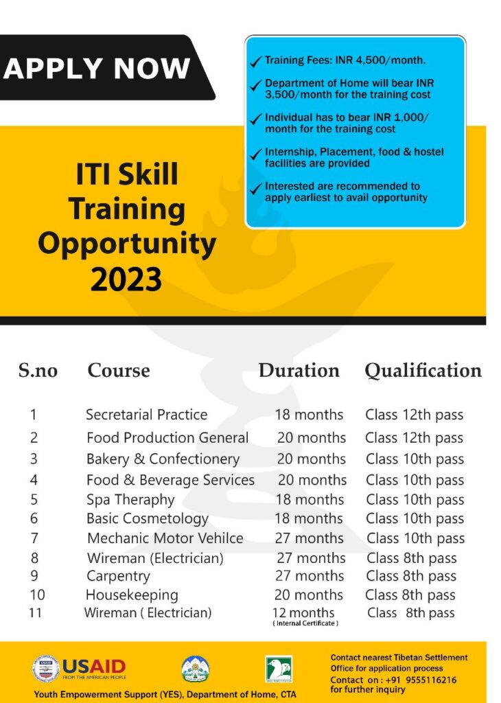 Youth Empowerment Support Invites Applications for ITI Skill Training ...