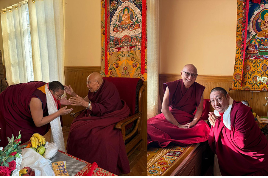 Gelug MP Geshe Lharampa Atuk Tseten Welcomes Gaden Tri Rinpoche and ...