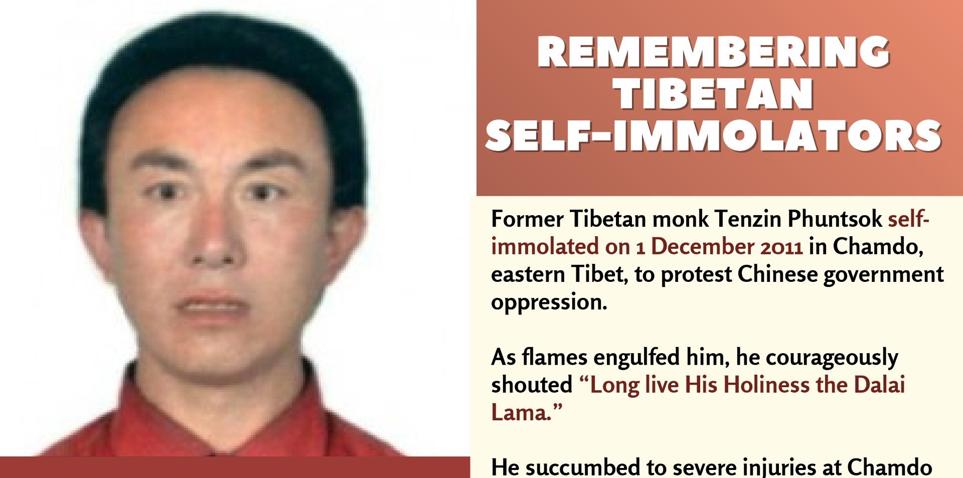 Remembering Tibetan Self-Immolators - Tenzin Phuntsok - Central Tibetan ...
